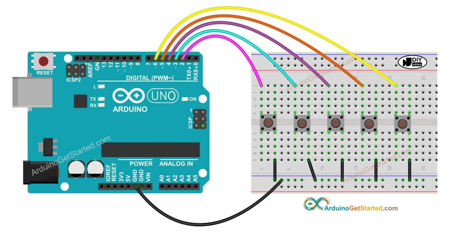 Arduino mehrere Taster