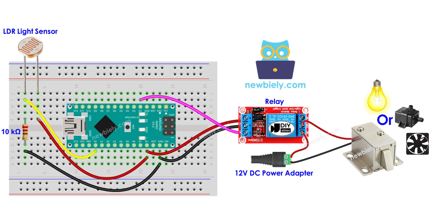 Arduino Nano - Lichtsensor-Relais