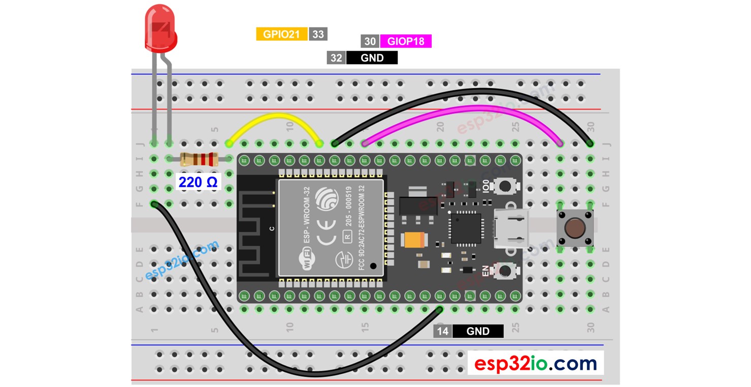 ESP32 - Taster - LED